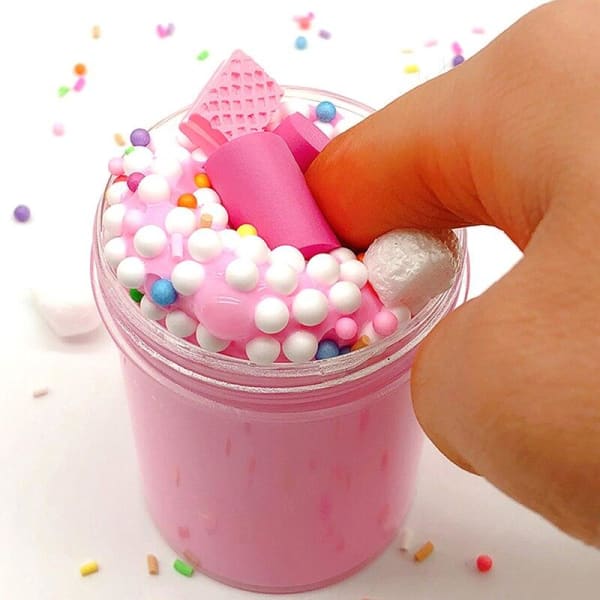 Slime Rose Fluffy Cotton Candy || Stress Zéro