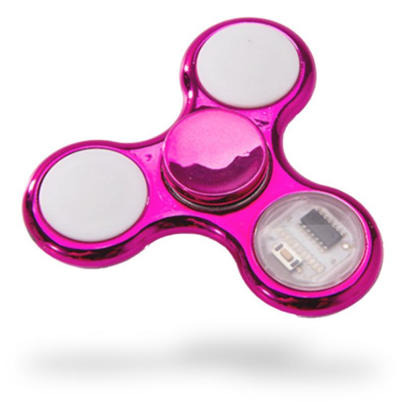 Hand Spinner Brillant a Led Rose